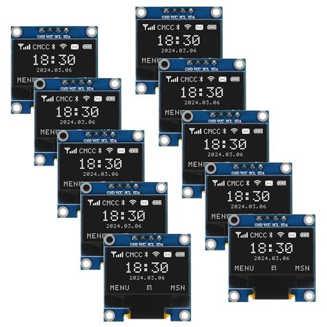 Aitrip 10 Pieces 096 Inch Oled I2c Iic Display Module