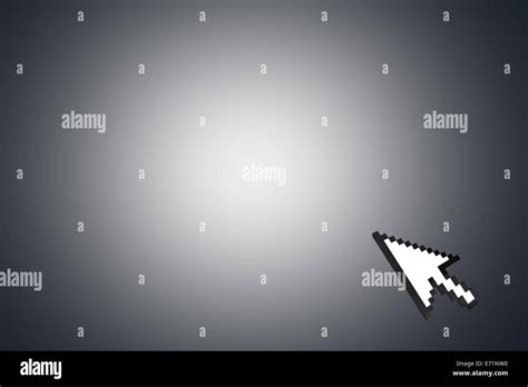 Computer Technology Mouse Arrow Cursor Symbol On Dark Background With Copy Space Stock Photo Alamy
