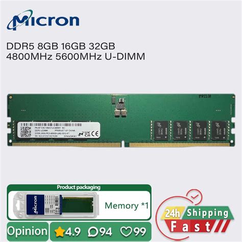 Micron Ddr5 16gb 32gb 4800mhz 5600mhz 台式機內存 Udimm Pc 內存 Pc5 蝦皮購物 Micron Ddr5 16gb 32gb 4800mhz 5600mhz 台式機內存 Udimm Pc 內存 Pc5 蝦皮購物
