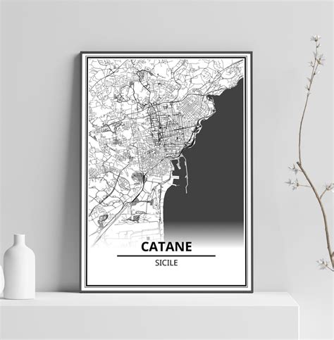 Affiche Carte Catane Affichea
