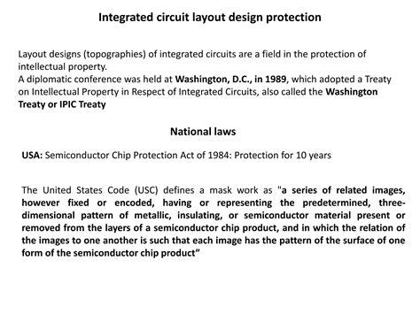 Integrated Circuit As An Intellectual Propertypptx
