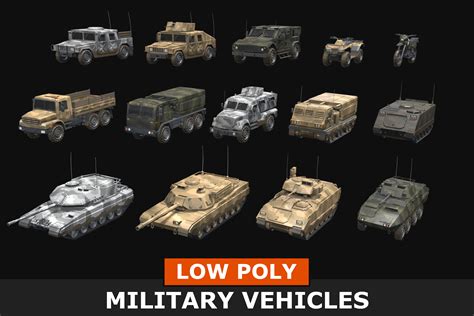 Lowpoly Military Vehicles Pack 3d Land Unity Asset Store