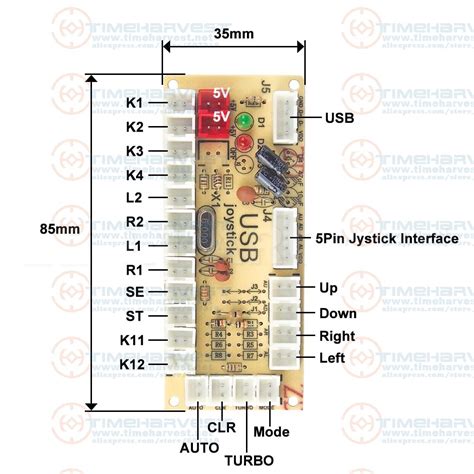 2 Player Raspberry Zero Delay Encoder Kit Arcade Led Illuminated Button
