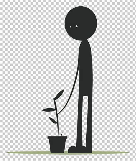 Stick Figure Gardening Stickman Planting A Sapling Png Clipart
