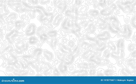 Retro Topographic Map Geographic Contour Map Abstract Outline Grid Illustration Stock