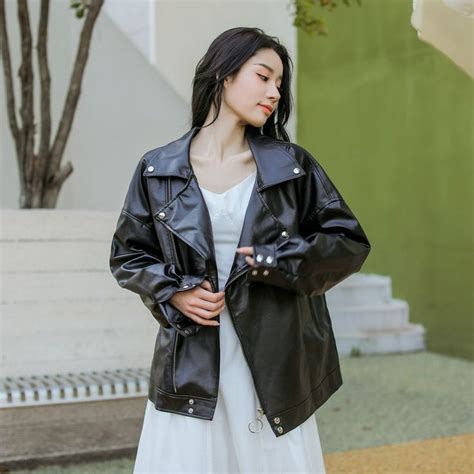 Faux Leather Biker Jacket Biker Jacket Faux Leather Biker Jacket Leather Biker Jacket