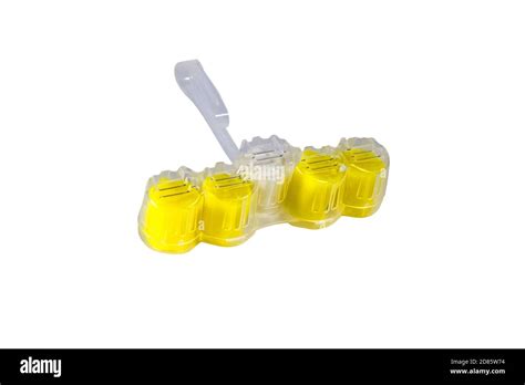 Toilet Ball Deodorizer Rim Block Isolated On White Background Stock