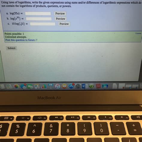 Solved Using Laws Of Logarithms Write The Given Expressions