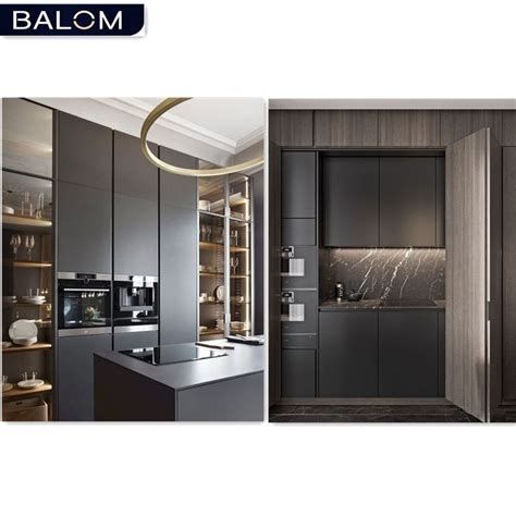 아주 튼튼한 호화스러운 현대 Hpl 멜라민 조립식으로 만들어진 주거 집 부엌 가구를 위한 모듈 부엌 찬장 Modern Luxury Kitchen Halloween