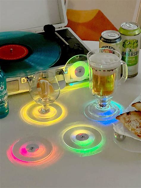 220v 슬림 아크릴 Led 조명코스터 위시버킷