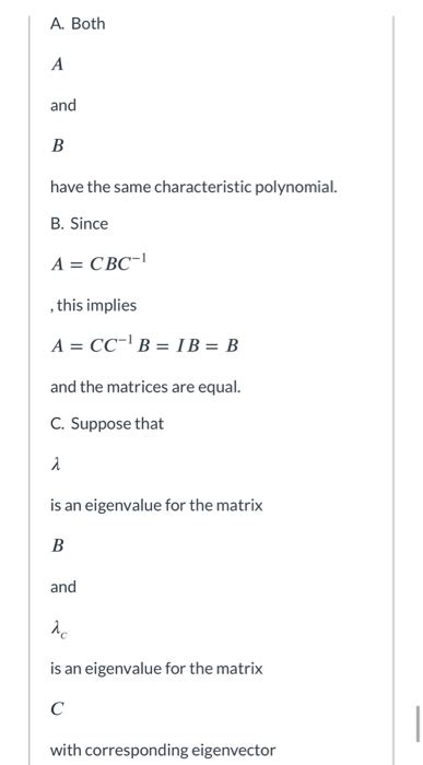 solved let А and b be similar nxn matrices that is we can