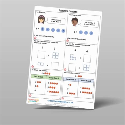 year 1 compare numbers reasoning and problem solving resource