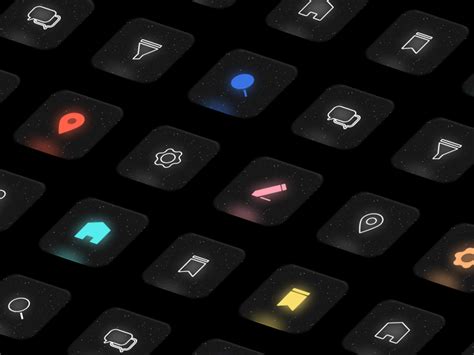 Icon Set Glassmorphism Figma