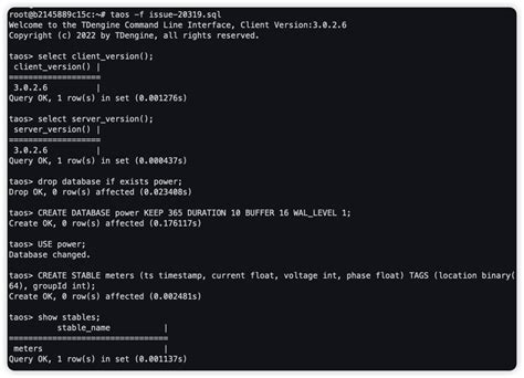 Can Not Create STable After Create Database Issue Taosdata TDengine GitHub