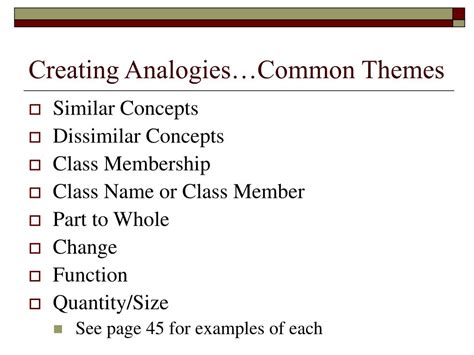 Ppt Creating Analogies Powerpoint Presentation Free Download Id