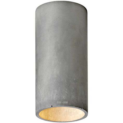 Concrete Cylinder Ceiling Light Dark Grey Dyke And Dean