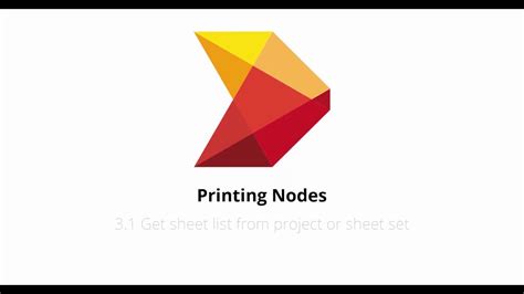 Printing Nodes 31 Get Sheet List From Project Or Sheet Set Youtube