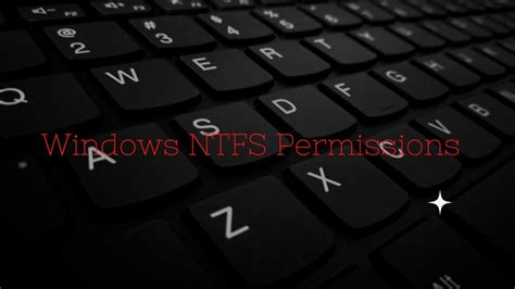 Windows Ntfs Permissions Youtube