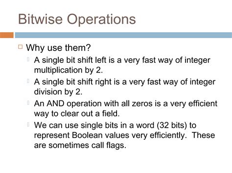 Bitwise Operators Ppt Programming Languages Computing