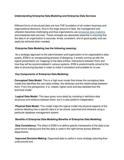 Ppt Understanding Enterprise Data Modeling And Enterprise Data