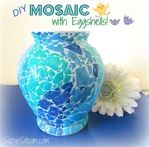 Diy Mosaic With Eggshells Diy Mosaic Vase Craft