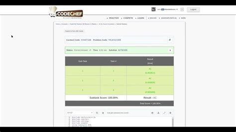 Codechef Starters 34 Division 2 Rated Truescore Is The Score