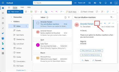 How To Disable Outlook Reactions O Info