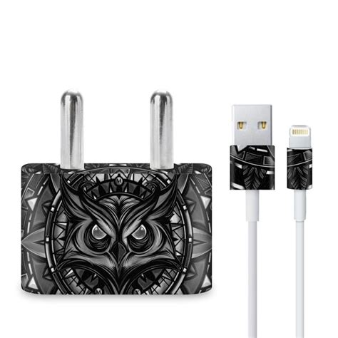 Mighty Owl Black Owl Charger Skin Cell Phone Skin Cellular Phone Skin