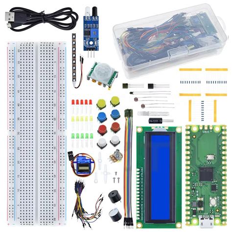 Jual Wyu Starter Kit For Raspberry Pi Pico Development Board Breadboard Lcd Module Python