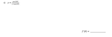 Solved Differentiate The Following Trigonometric Chegg Com