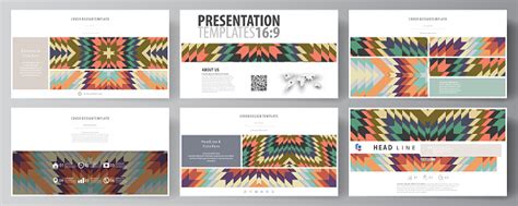 Hd에 비즈니스 서식 파일이 프레 젠 테이 션 슬라이드에 대 한 형식 평면 디자인에 추상 벡터 레이아웃입니다 부족 패턴 기하학적 장식 Ethno Syle 민족 Hipster