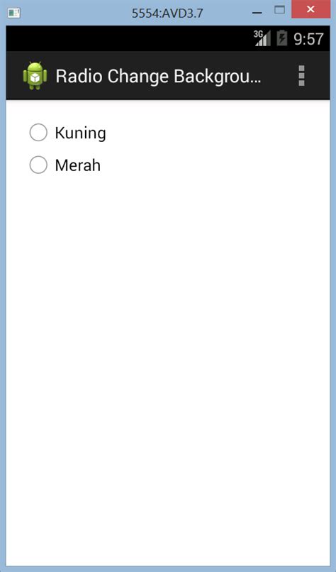 mengganti warna background dengan radiobutton di android