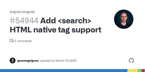 add html native tag support · issue 54944 · angular angular gérôme