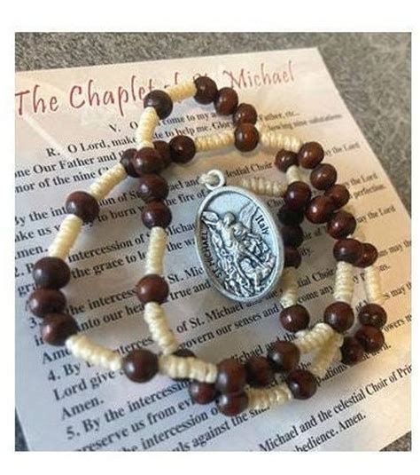 Saint Michael Chaplet St Michael Arcangel Wood Chaplet Special Prayer