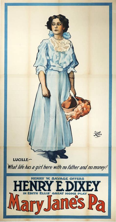 Victorian Vintage Theatre Poster For Mary Janes Pa Lucille W Basket Featuring Henry E