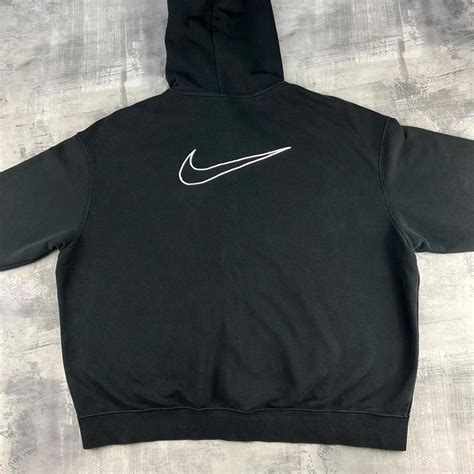 Vintage Nike Black Zip Up Hoodie Size Medium Unisex Depop