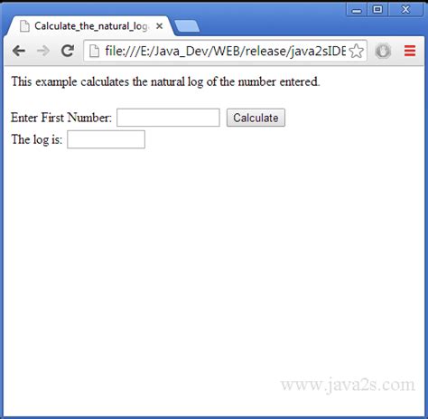 Calculate The Natural Logarithm Base E Of A Number In Javascript