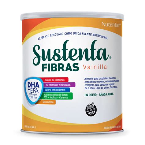 Alimento Clínico Completo Con Fibra Y Dha Sabor Vainilla Nutentar