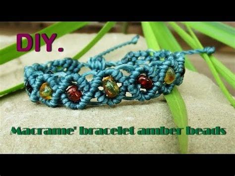 Diy Macrame Bracelet Beads And Thread How To Make Shamballa Bracelet With Amber Stone Sl