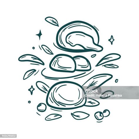 Asian Food Collection Clip Art Asian Sweets Set Stock Illustration