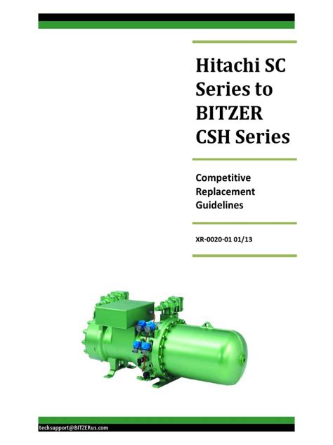 Xr 0020 01 Hitachi Sc To Bitzer Screw Cross Reference Guide Pdf