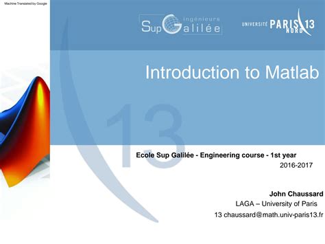 SOLUTION: Introduction a matlab cours - Studypool