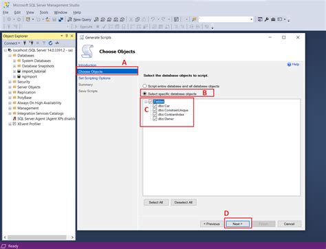 Import Project From Existing Microsoft SQL Server
