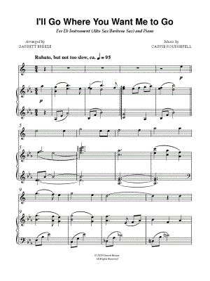 Ill Go Where You Want Me To Go Sheet Music By Rob Gardner