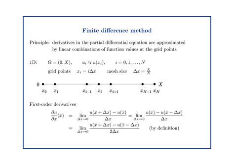Lecture 4 Finite Difference Schemes Finite Difference Method