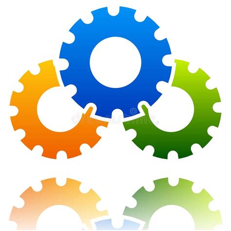 Black Gearwheel Gear Symbol Maintenance Repair Settings Stock Vector Illustration Of