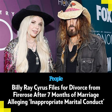 Billy Ray Cyrus Has Filed For Divorce From Firerose Less Than A Year After The Pair Got Married