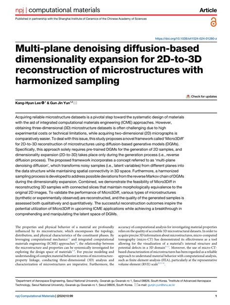 Pdf Multi Plane Denoising Diffusion Based Dimensionality Expansion For 2d To 3d Reconstruction