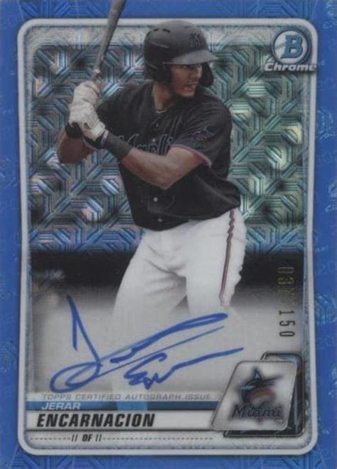 2020 Bowman Mega Box Chrome Mojo Autographs Jerar Encarnacion Bma Je