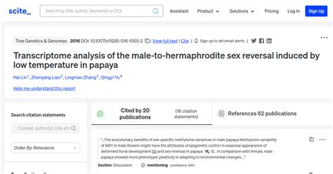 Transcriptome Analysis Of The Male To Hermaphrodite Sex Reversal Induced By Low Temperature In